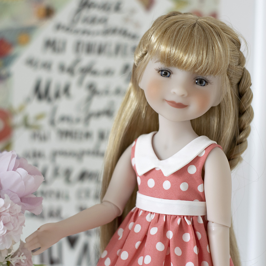 Pink dress polka dots for Ruby Red Fashion Friends doll 14" | Inspire ...