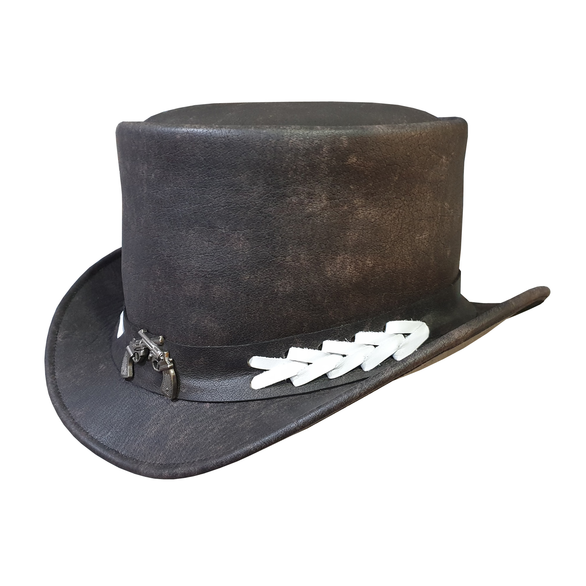 Vintage Style Leather Top Hat | Inspire Uplift