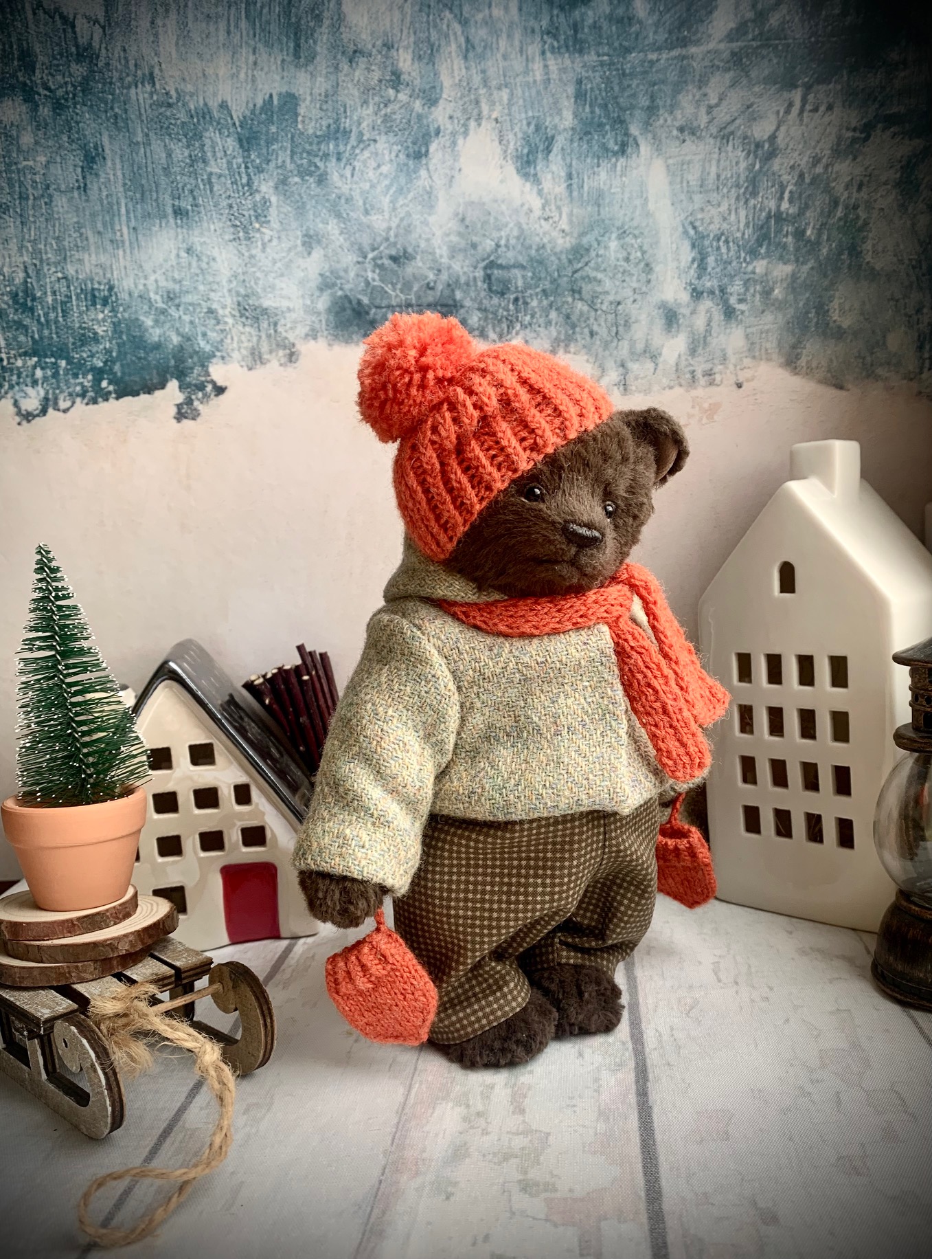 Tony teddy bear/bear handmade/collection bear/plush toys - Inspire Uplift