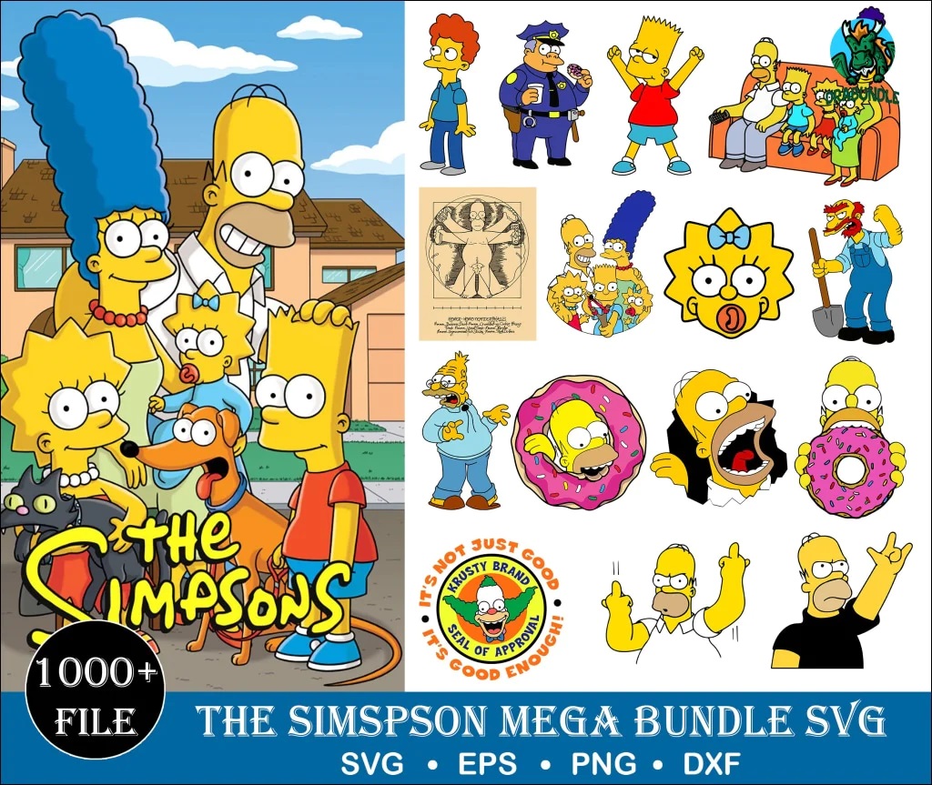 1000 The Simpson Bundle Svg, Bart Simpson Svg, Lisa Simpson - Inspire ...