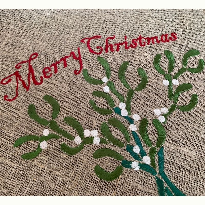 Mistletoe embroidery design Christmas decor DIGITAL files fo - Inspire ...