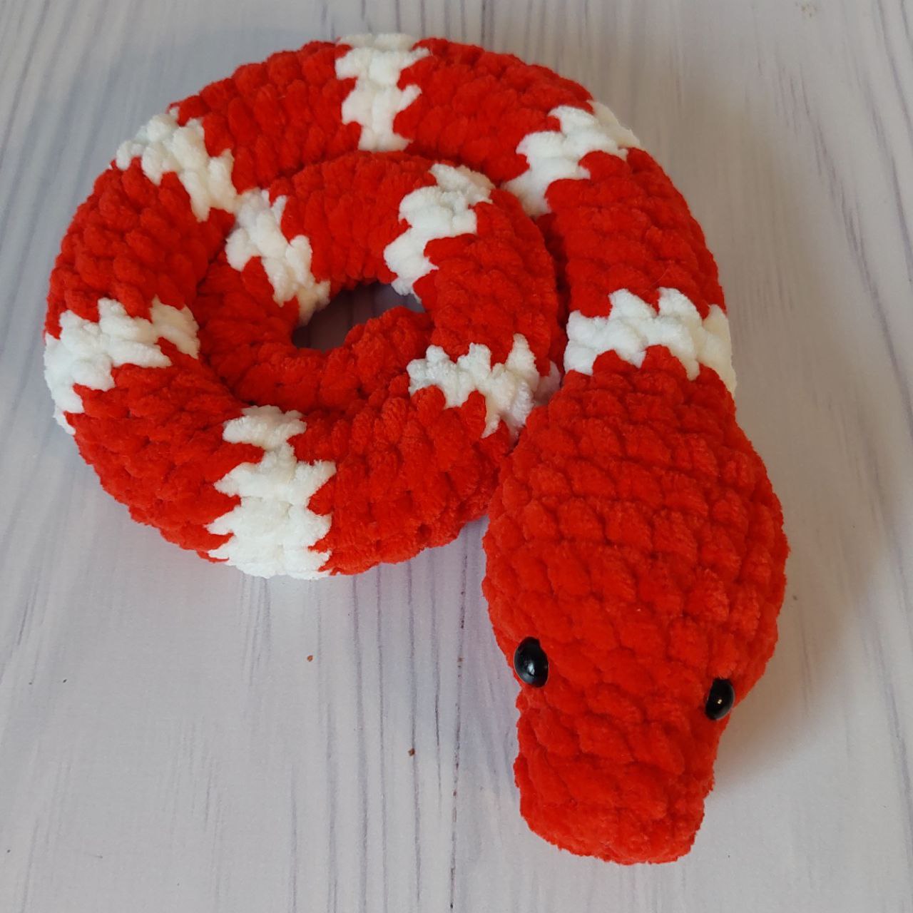 Red snake lovers. Crochet snake. Gift for her. | Inspire Uplift