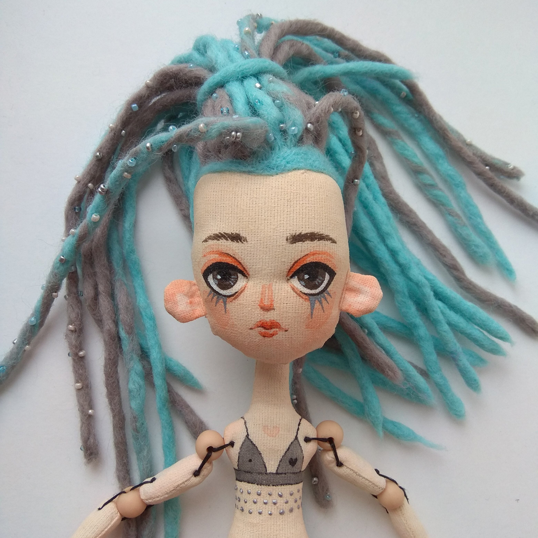 Tattoo doll Doll with tattoos and dreadlocks Doll with dread - Inspire ...