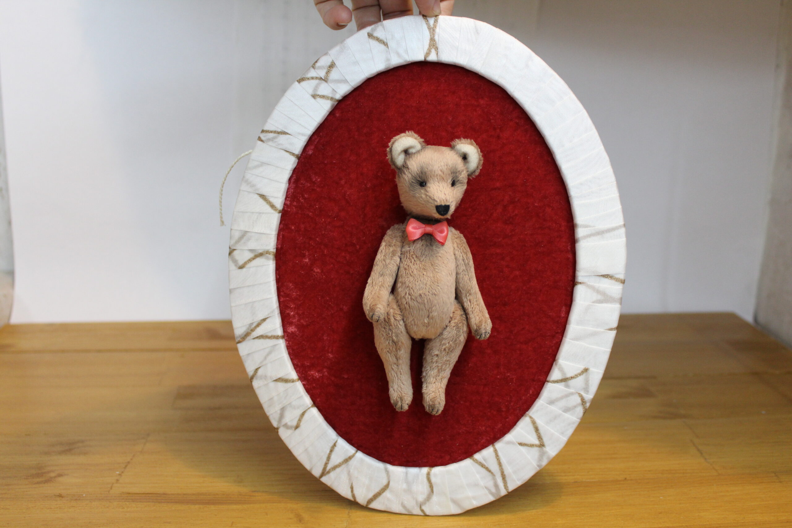 Small pink Teddy bear. Wall decor. Stuffed teddy. OOAK teddy | Inspire ...