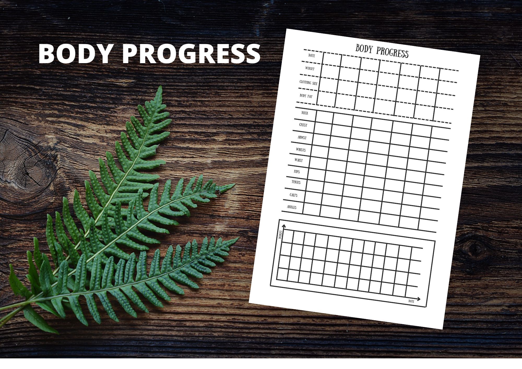 Body Weight Progress Template - Inspire Uplift