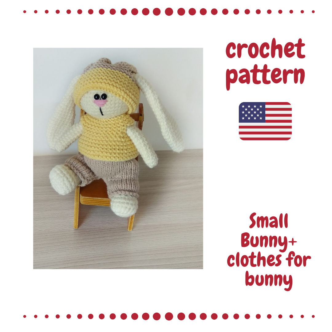Amigurumi Pattern bunny, knit clothes pattern, bunny rabbit | Inspire ...