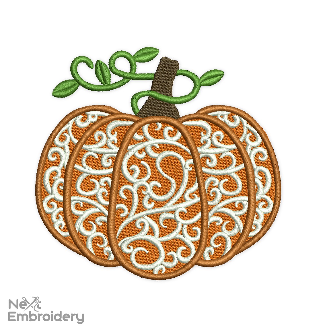 Floral Pumpkin Embroidery Design, Fall embroidery designs | Inspire Uplift