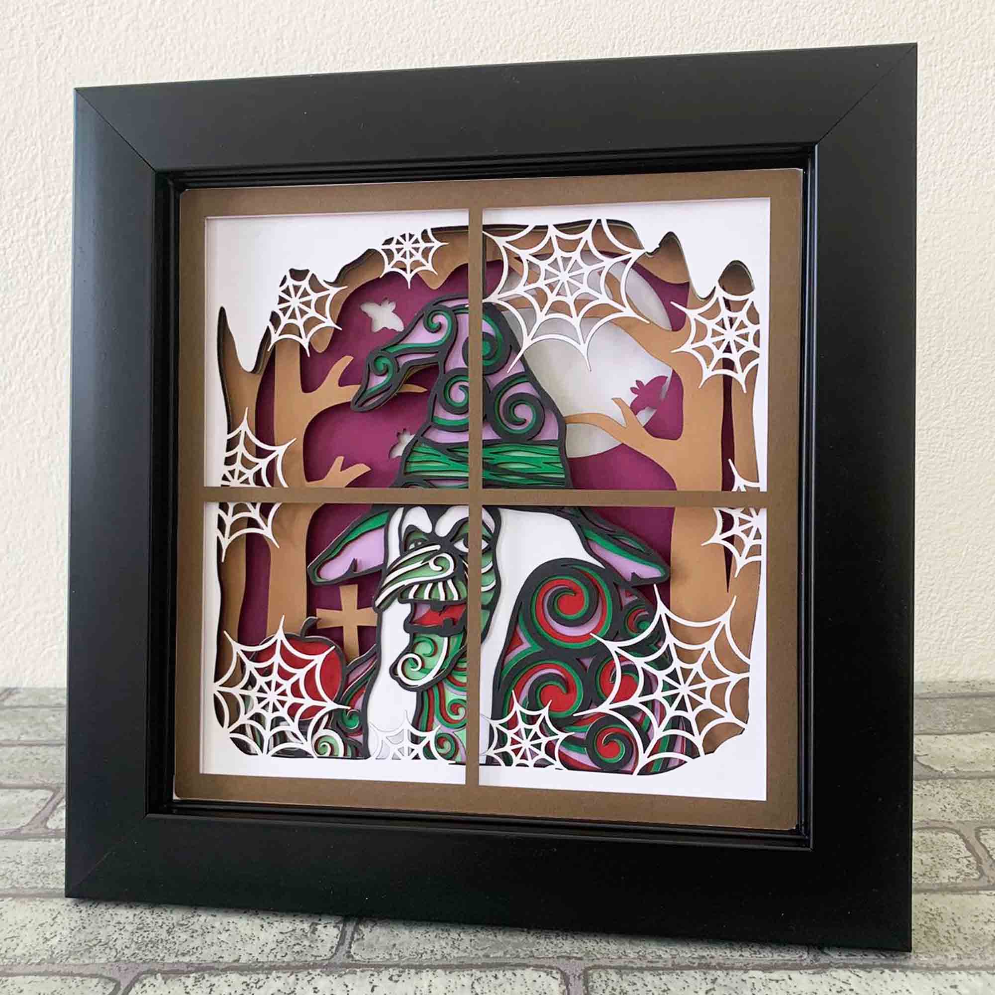 Halloween Witch At The Window Shadow Box SVG/ Halloween Hom - Inspire ...