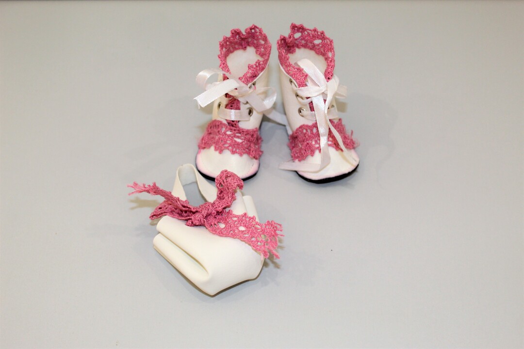 Handmade White Doll Shoes and reticule for American Girl Dol | Inspire ...