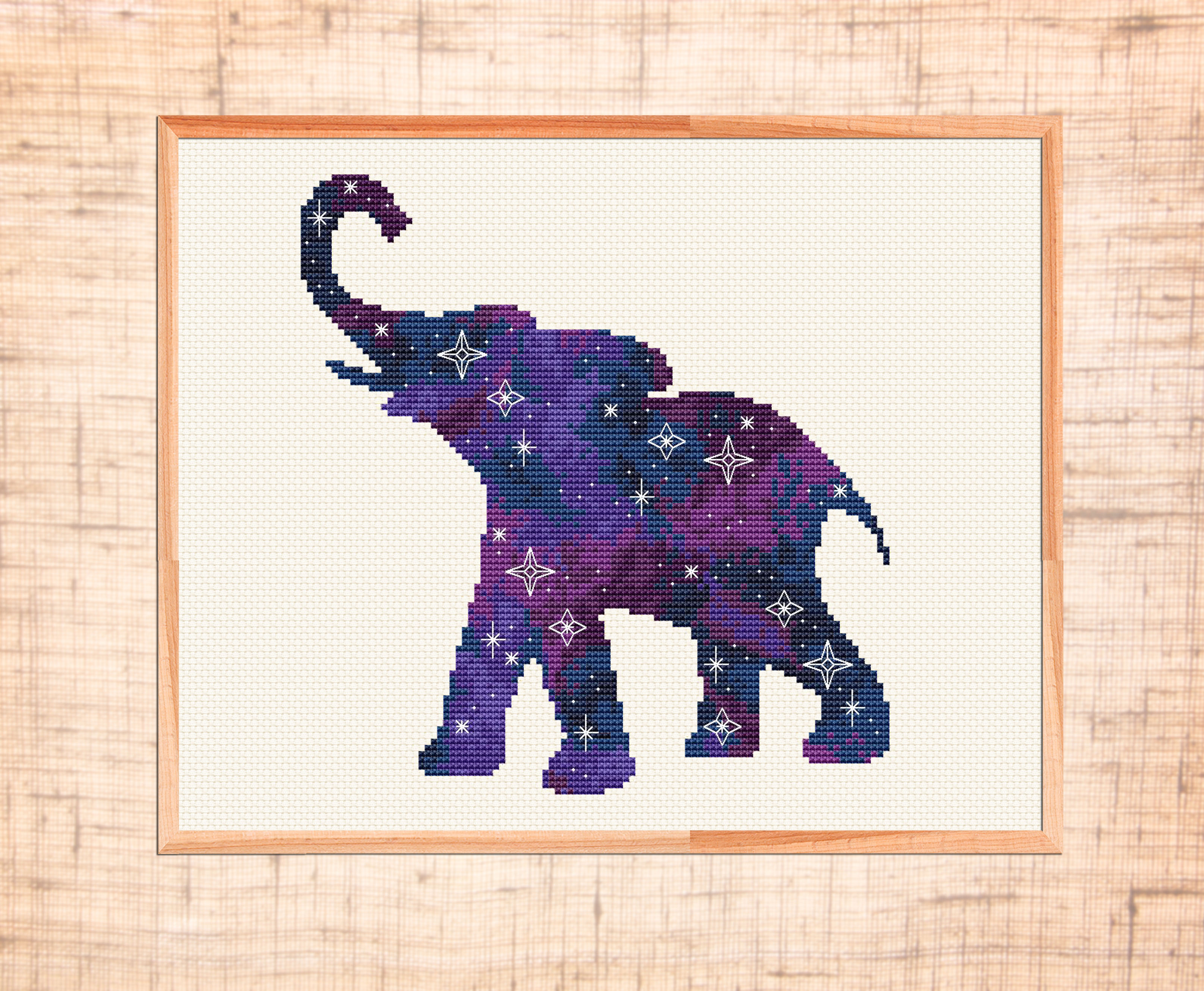 Galaxy Elephant cross stitch pattern Modern cross stitch Spa | Inspire ...
