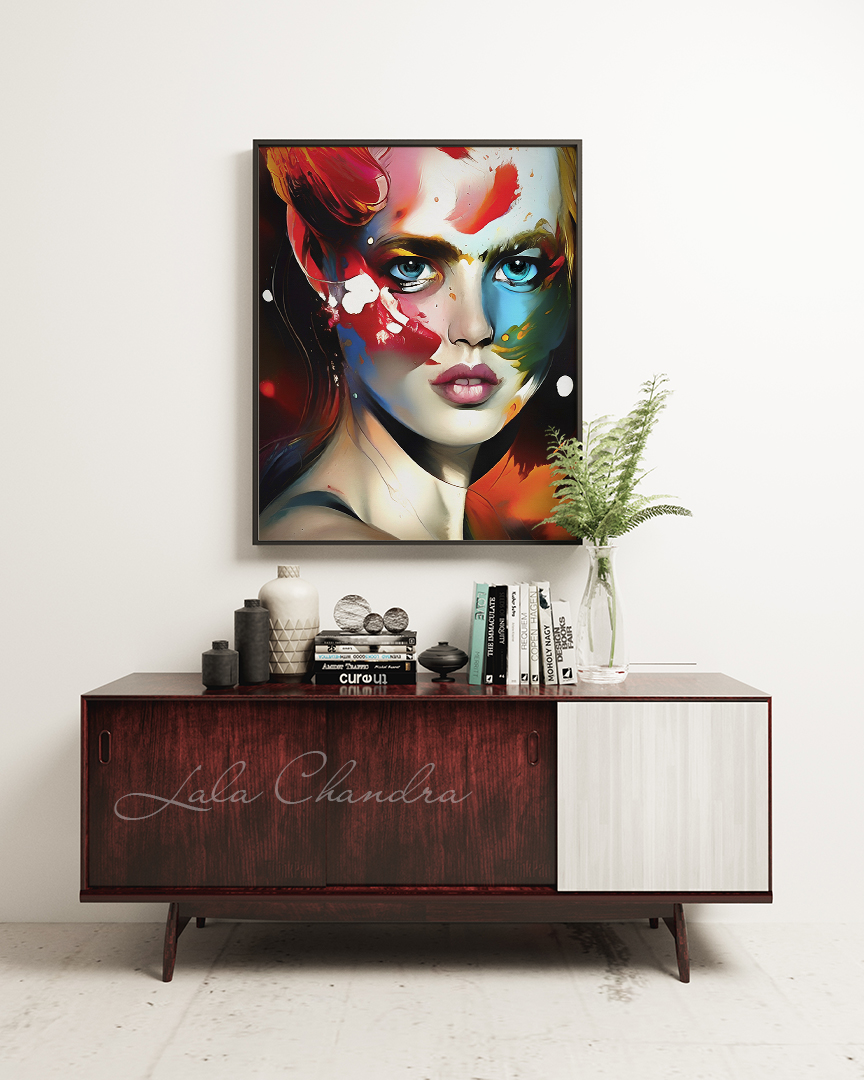 Psychedelic portrait of a girl poster Printable Journaling S - Inspire ...