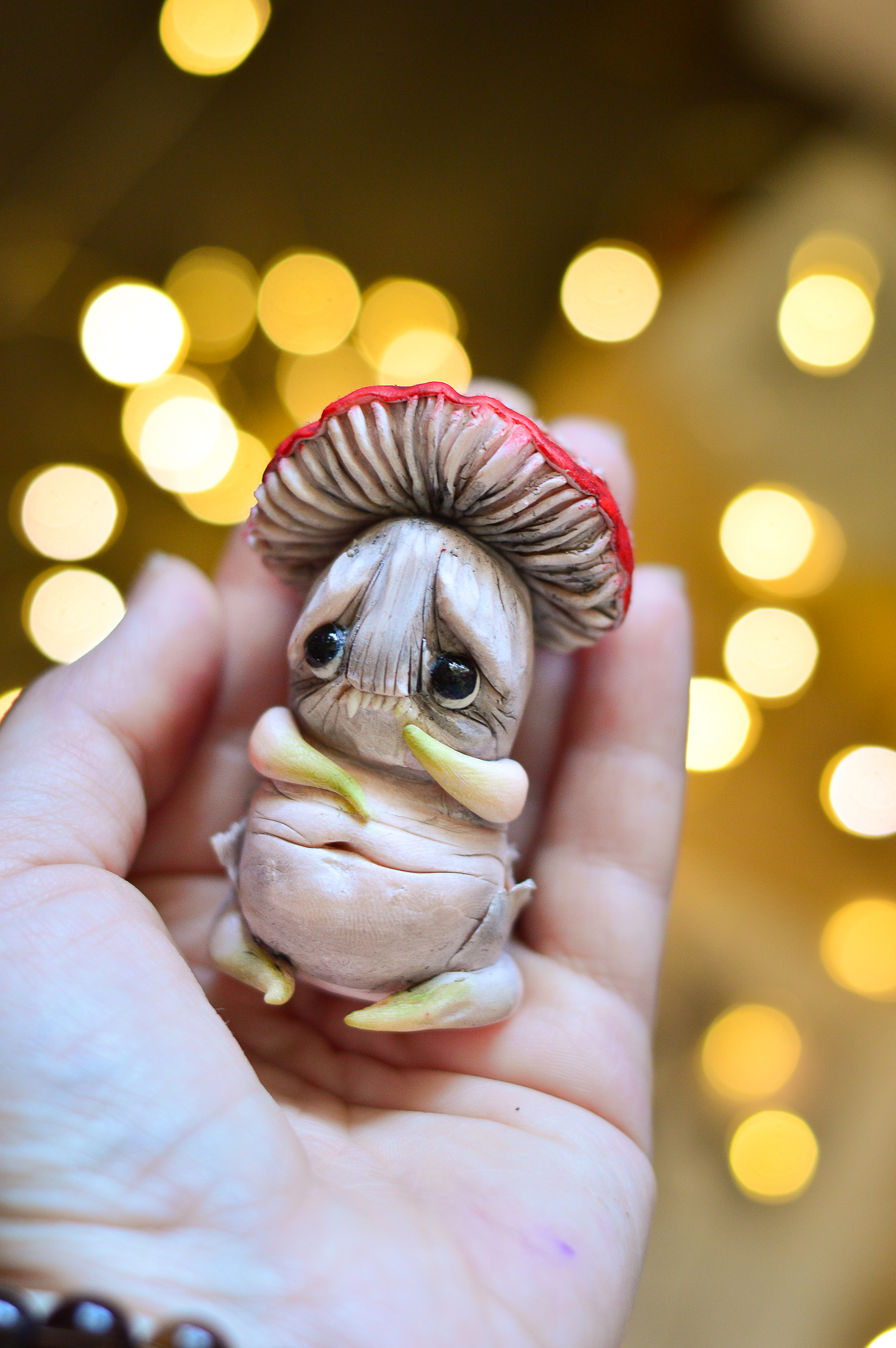 Scary-cute fly agaric. Collectible toy made of polymer clay. | Inspire ...