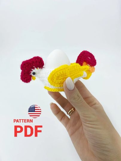 Chicken Egg Holder Cosy Easter Spring Amigurumi PDF Crochet | Inspire ...