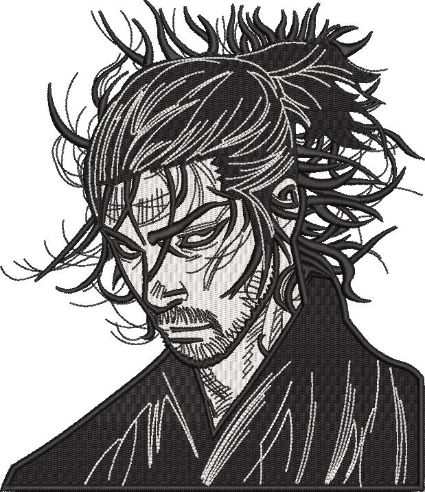 MUSASHI MIYAMOTO/Anime Embroidery Design/ Anime design - Inspire Uplift