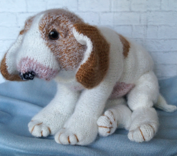 Beagle Puppy Dog, Handmade Knitted Beagle Puppy - Inspire Uplift