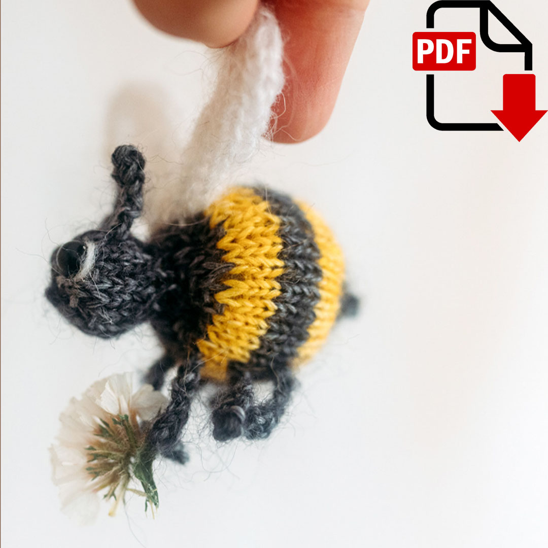 Tiny Bee knitting pattern. Knitted honeybee step by step tut | Inspire ...