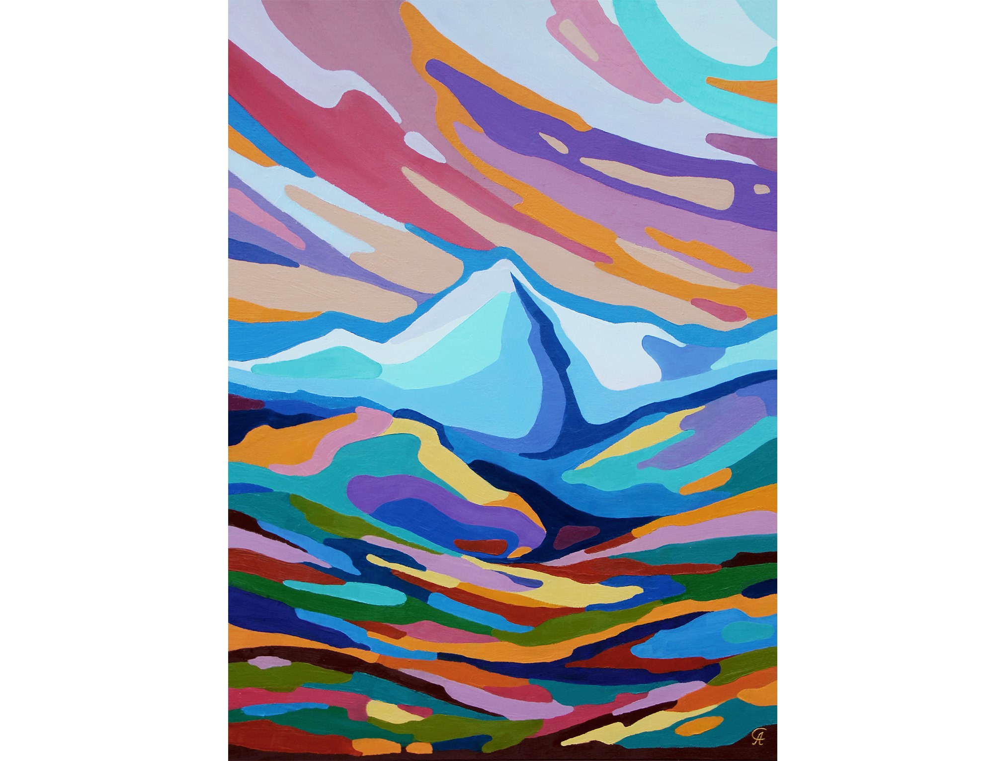Colorado Painting Abstract Landscape Original Art Colorful A - Inspire ...