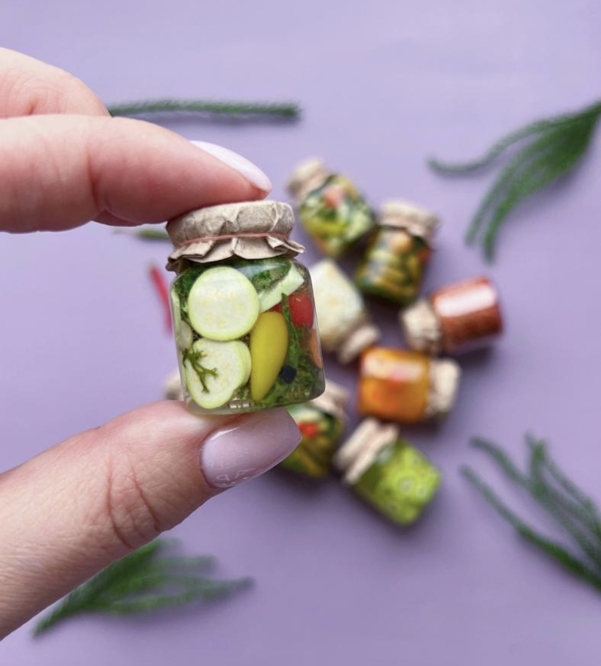 Miniature jar with pickles, compote, jam. Dollhouse miniatur - Inspire ...