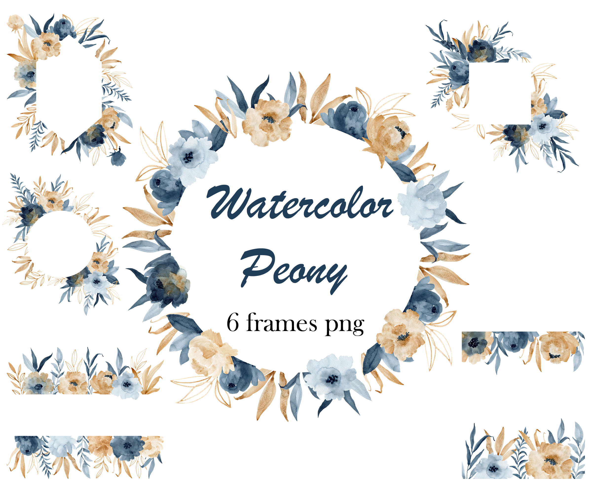Watercolor frames, floral frame clipart. | Inspire Uplift