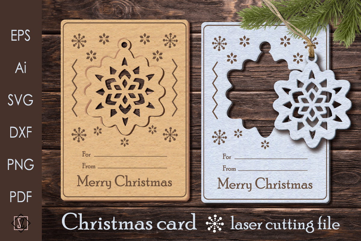 Christmas puzzle card/Laser cut/SVG | Inspire Uplift