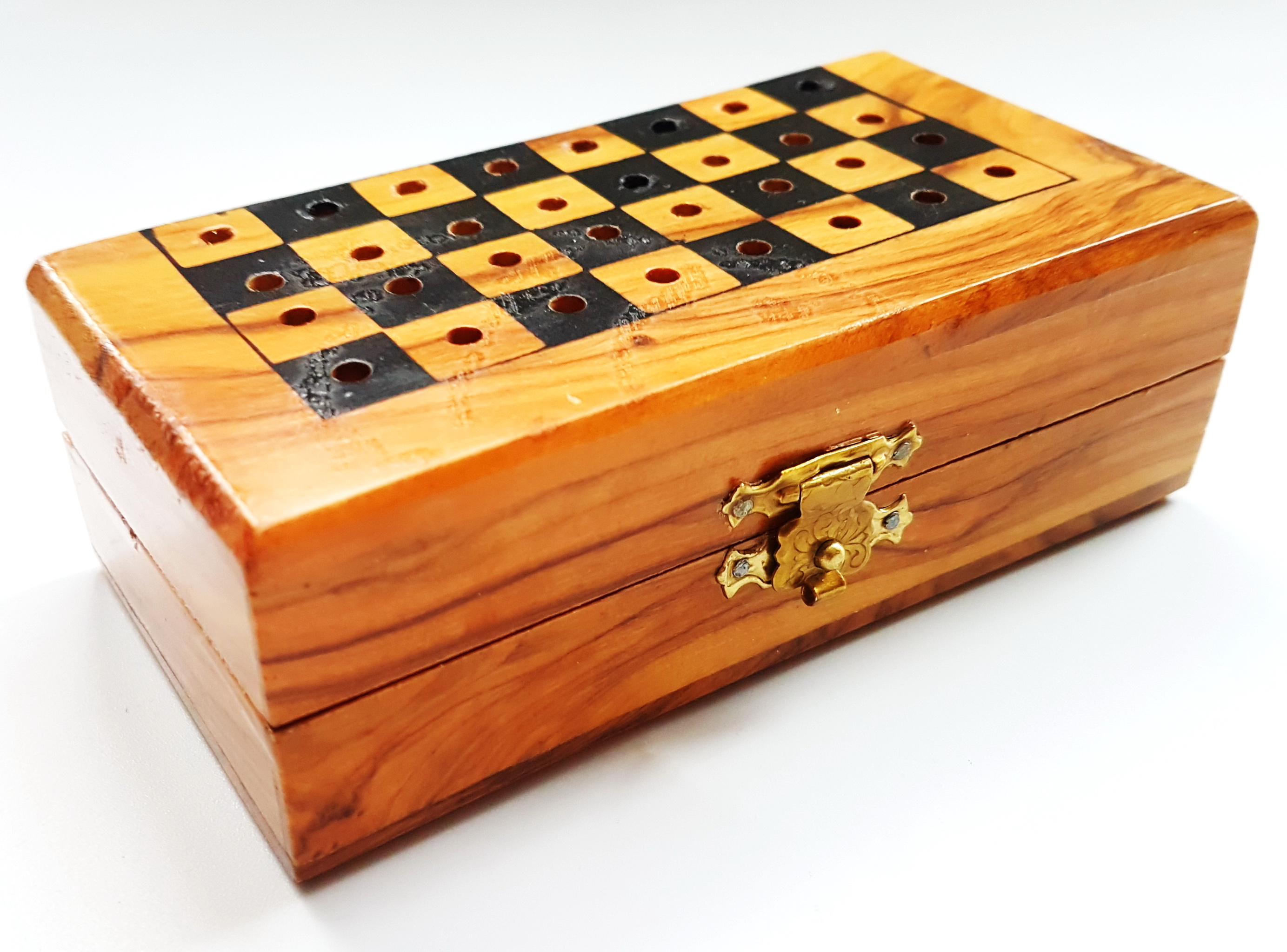 Vintage Travel Pocket CHESS in wooden case USSR 1980s | Inspire Uplift