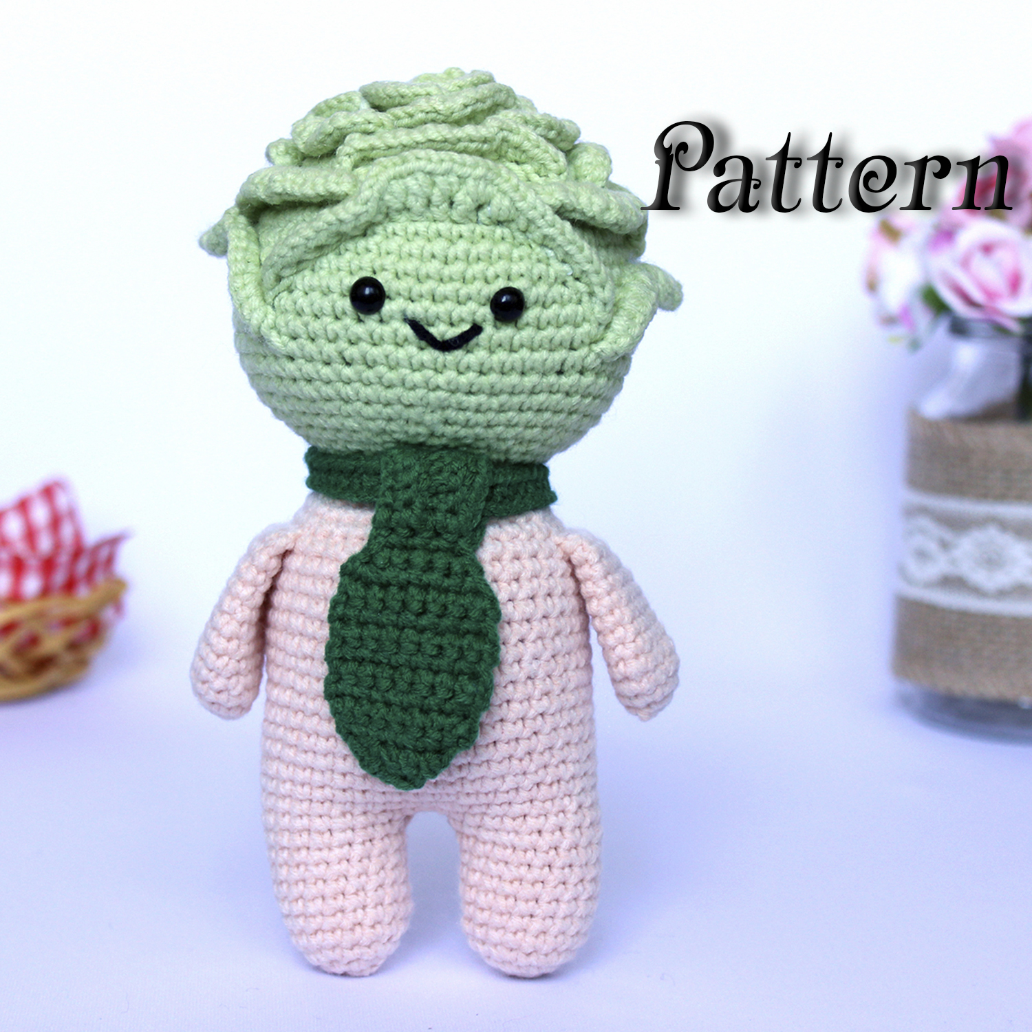 Crochet food doll pattern, Amigurumi cabbage toy pattern, Cr | Inspire ...