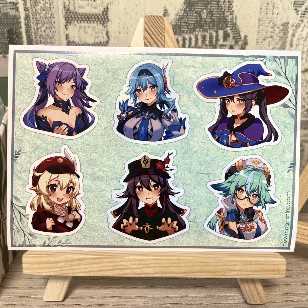Genshin Inazuma girls sticker pack | Inspire Uplift