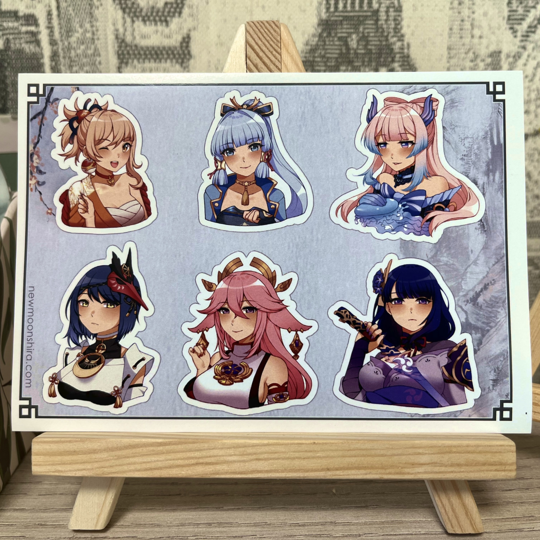 Genshin Inazuma girls sticker pack | Inspire Uplift