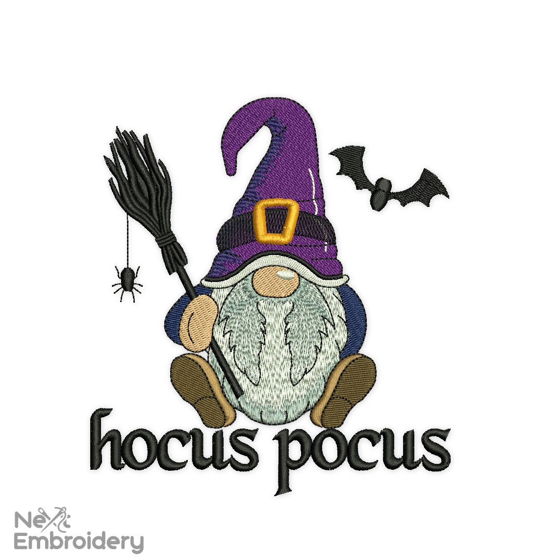 Hocus Pocus Gnome Embroidery Design, Halloween Embroidery De | Inspire ...