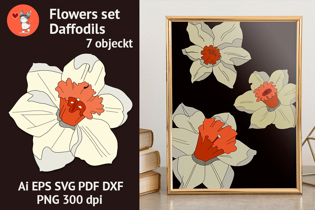 Flowers set. Daffodils | Inspire Uplift