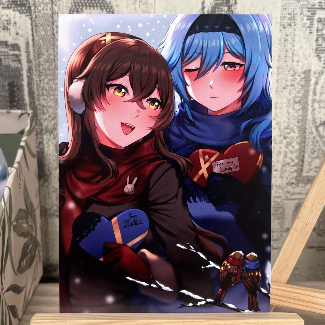 Ember and Eula Genshin Impact card | Inspire Uplift