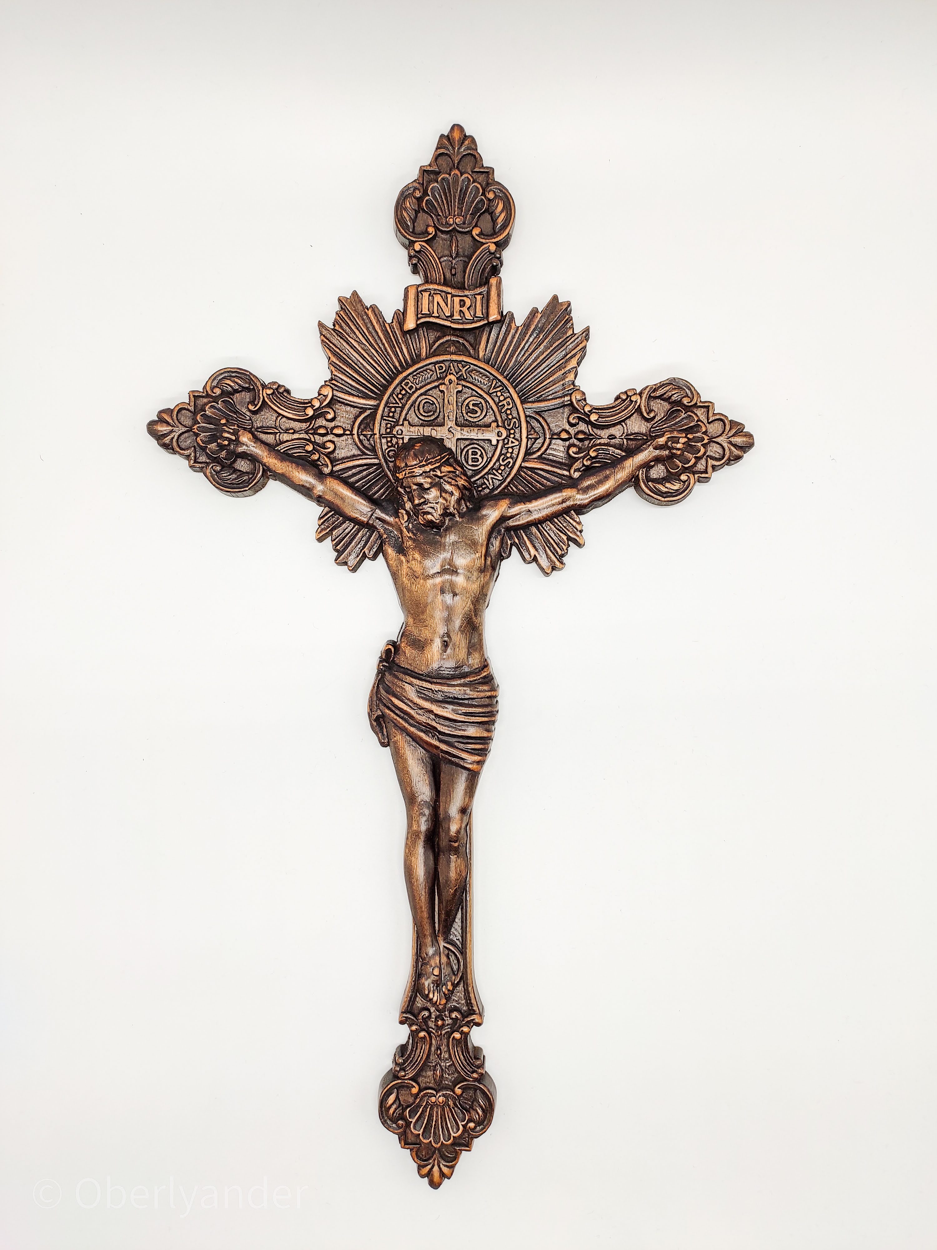 Crucifix Wooden cross 9.45" (24,7 cm) height, Jesus Christ, - Inspire ...