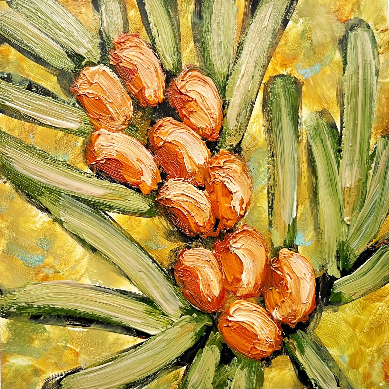 Sea Buckthorn oil painting 6" Elaeagnus Hippophae Rhamnoides - Inspire ...