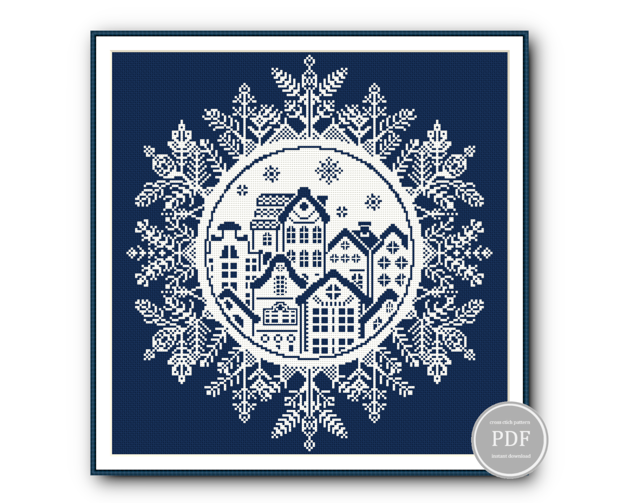Christmas Cross Stitch Pattern Snowflake Cross Stitch Winter | Inspire ...