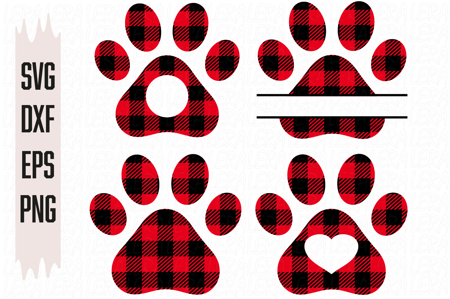 Paw Svg, Animals Svg, Paw Buffalo Plaid Svg Files, Digital d | Inspire ...