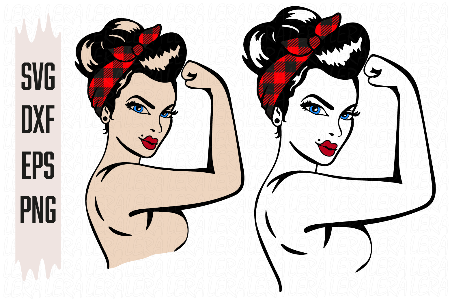 Girl Power Svg, Rosie Buffalo Plaid Svg Files, Digital downl - Inspire ...