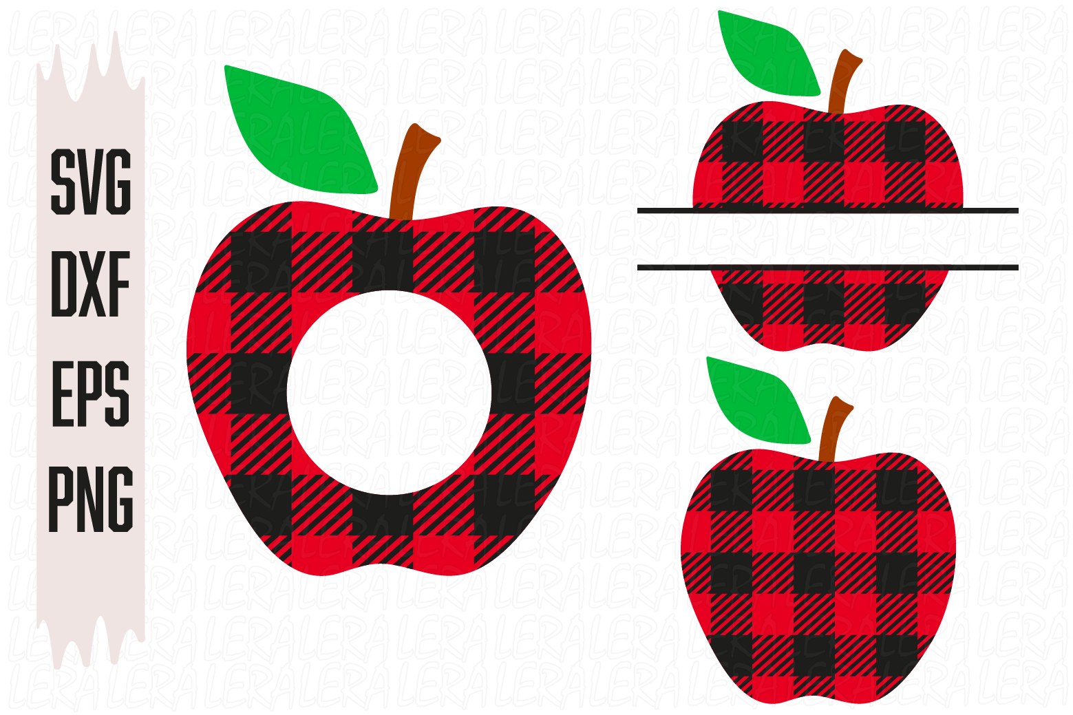 Apple Svg, Buffalo Plaid Svg Files, Digital download | Inspire Uplift