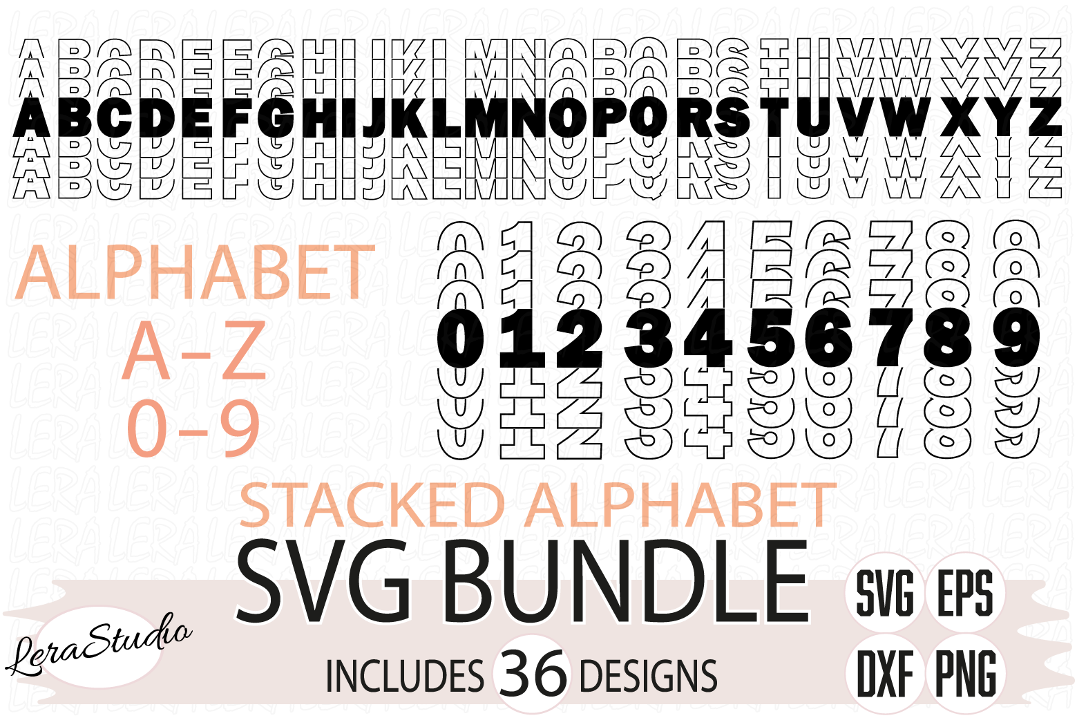 Stacked Alphabet Svg, Alphabet Svg, Numbers Svg, Font Svg, L | Inspire ...