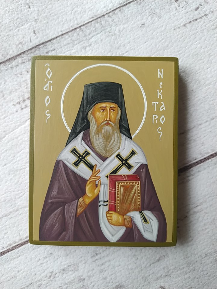Saint Nectarios of Aegina | Hand painted icon | Orthodox ico - Inspire ...