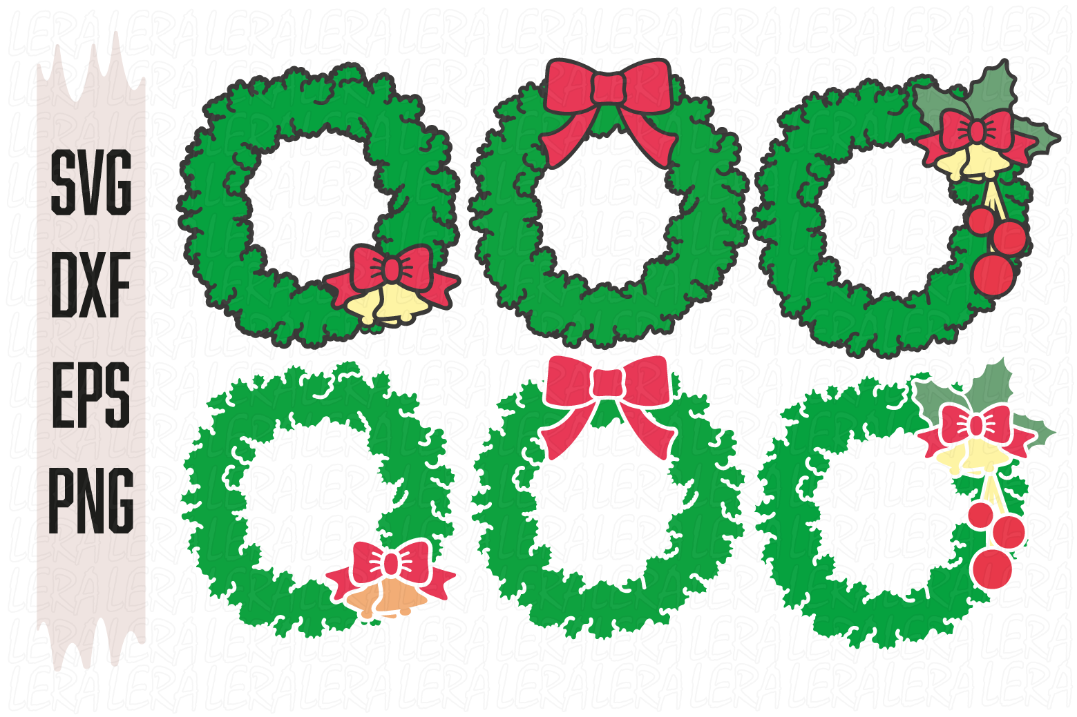 Christmas Wreaths Svg, Xmas Wreath Svg, Digital download | Inspire Uplift