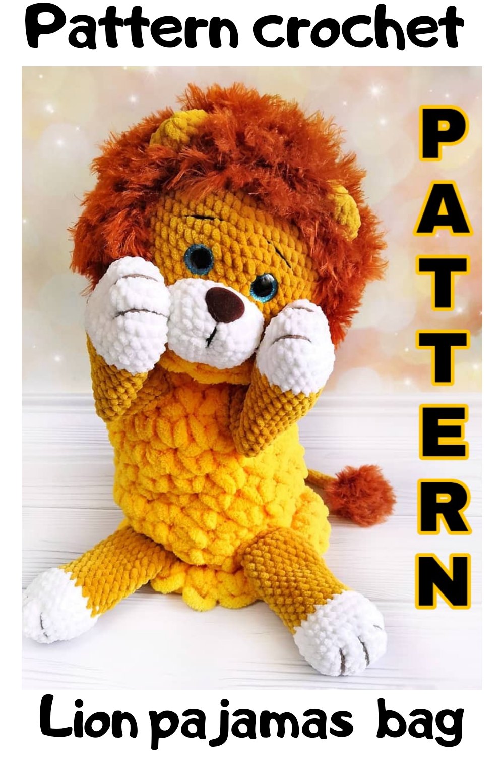 crochet lion pattern.plush pattern.lion pattern | Inspire Uplift