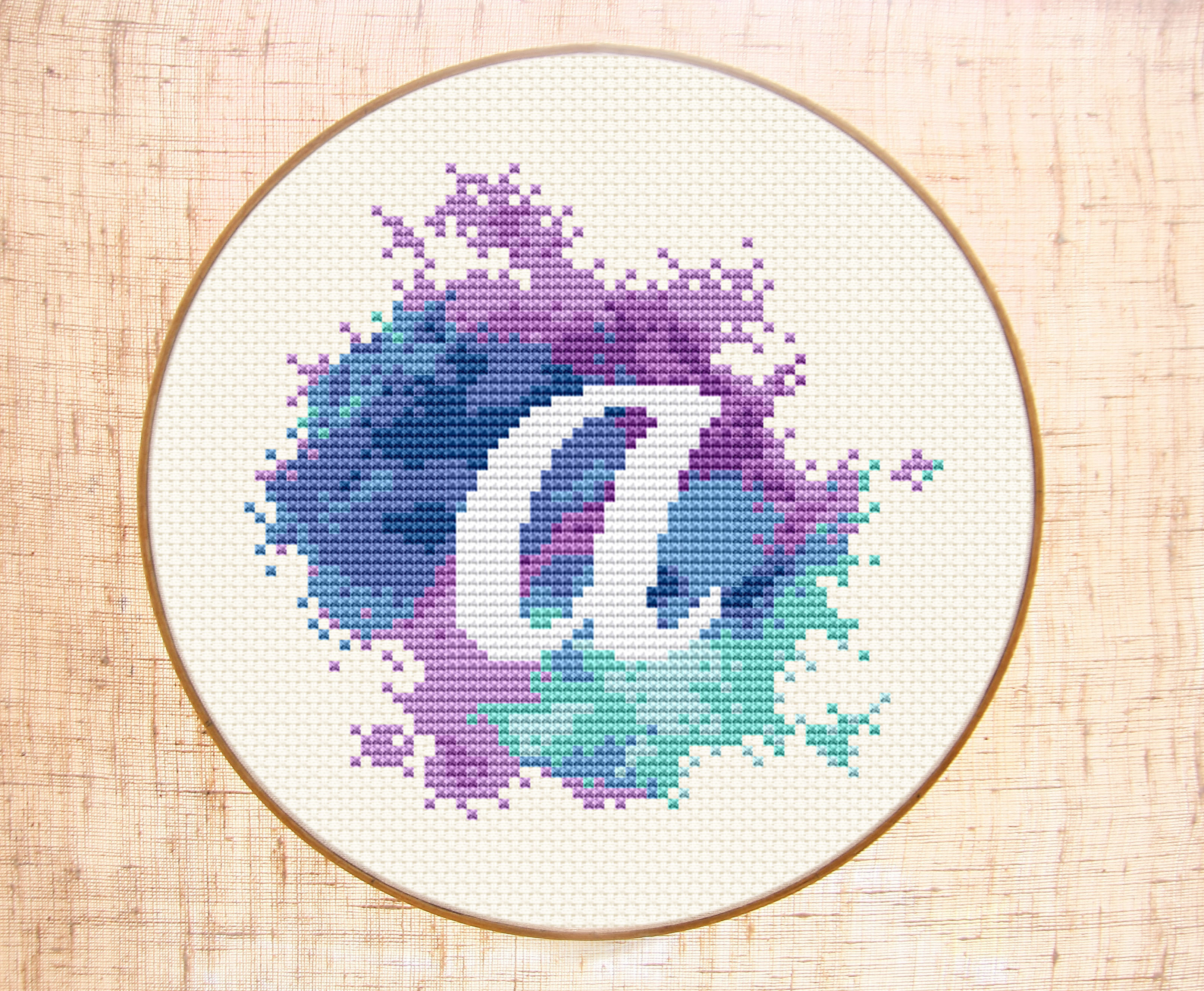 Letter A cross stitch pattern Modern cross stitch Watercolor - Inspire ...