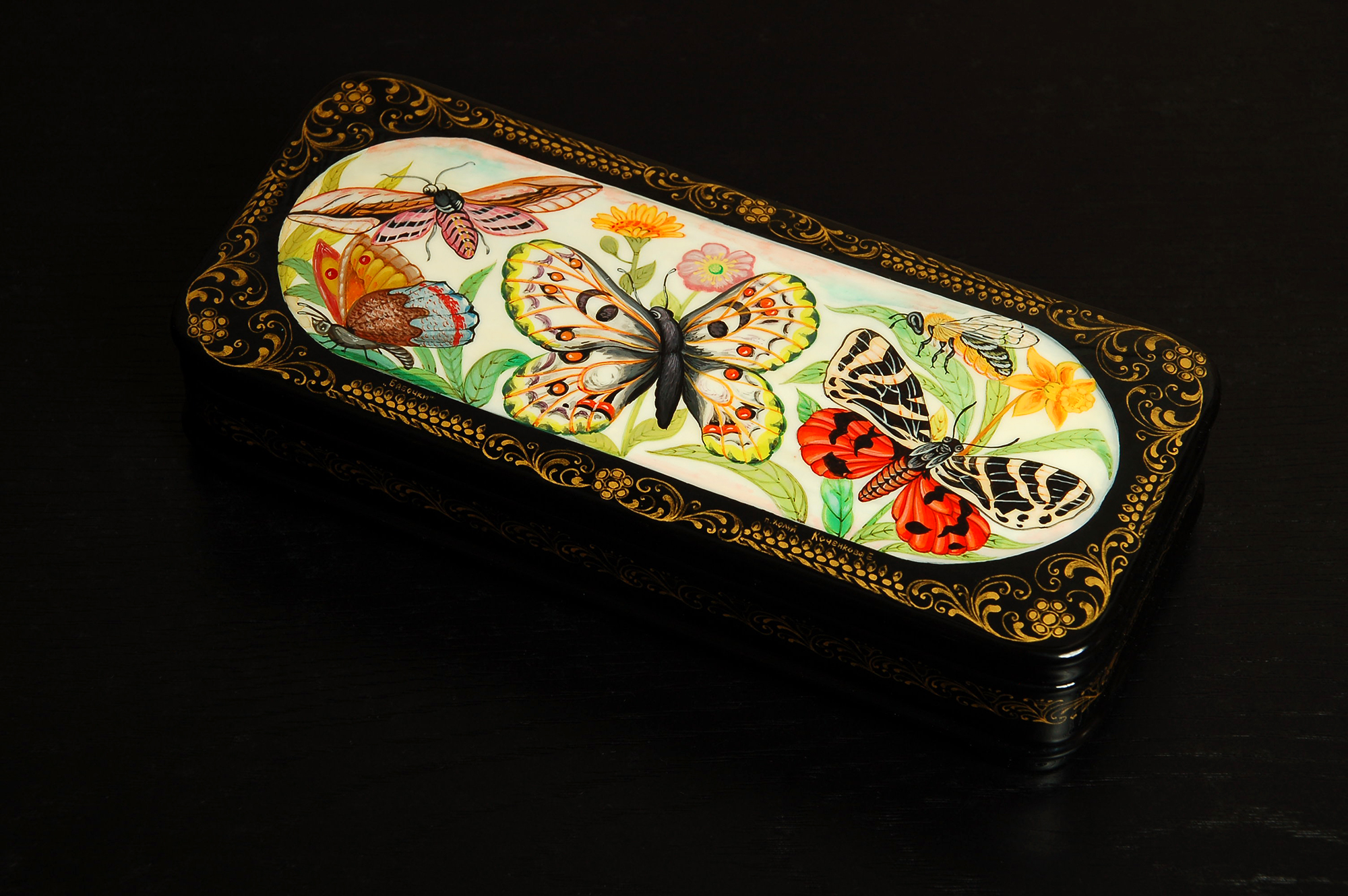 Summer decorative lacquer box interior gift Russian art | Inspire Uplift