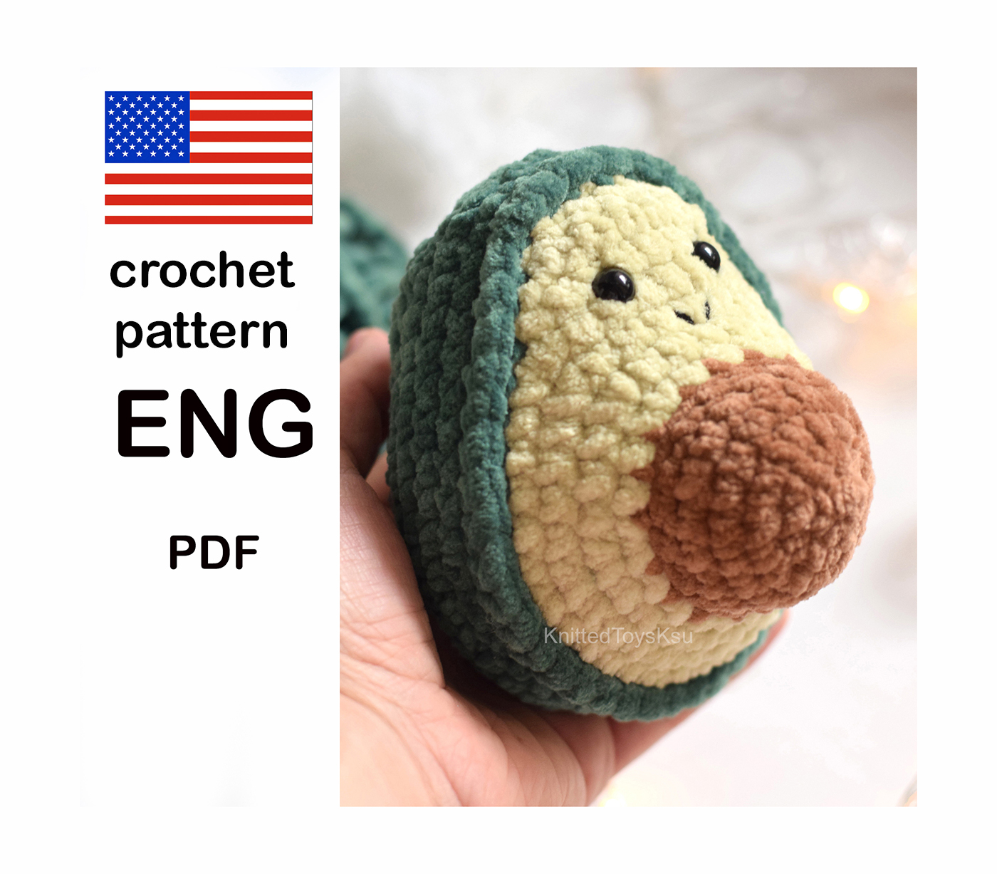 avocado plush pattern, avocado gifts DIY, crochet amigurumi | Inspire ...