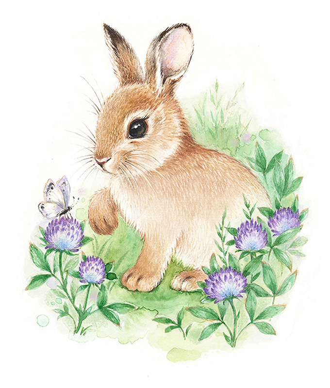 Rabbit art print, Rabbit nursery print, Rabbit watercolor p - Inspire ...