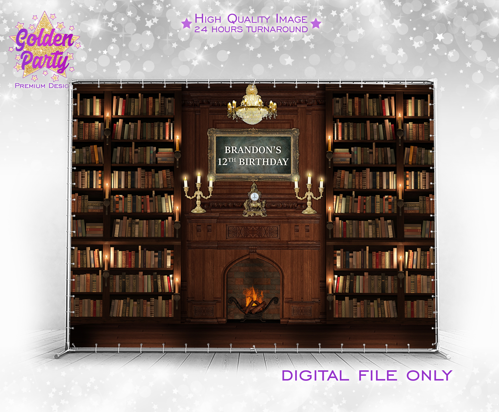 Old library party backdrop, old interior background, english - Inspire ...