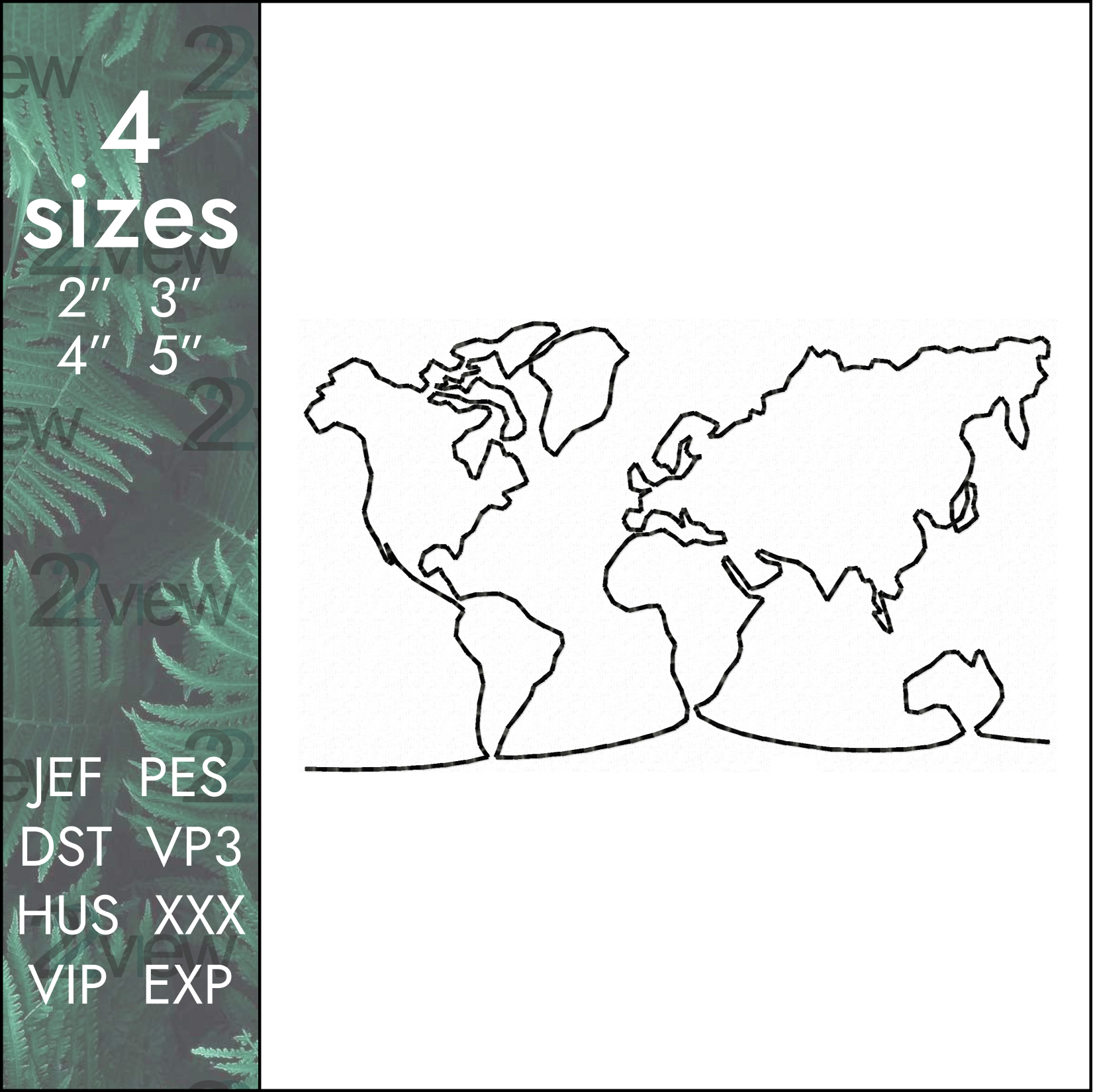 World map Embroidery Design, travel globe one line, 4 sizes | Inspire ...