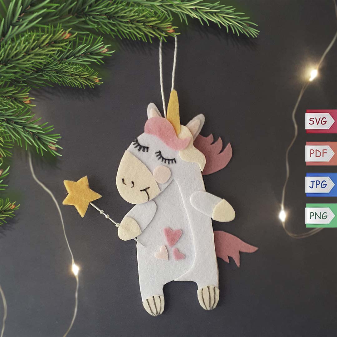 Unicorn Christmas ornaments svg templates for cricut , Chris | Inspire ...