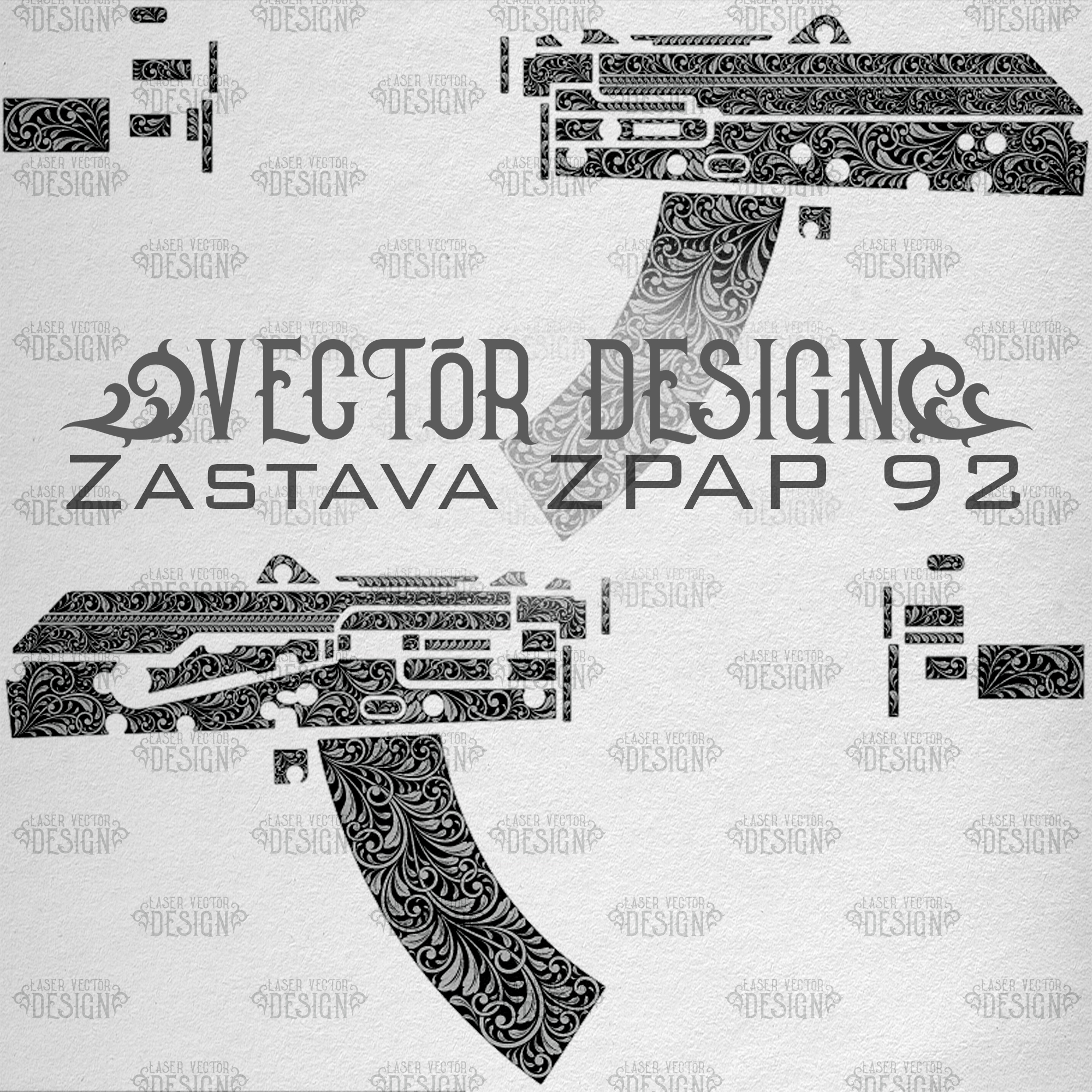 VECTOR DESIGN Zastava ZPAP 92 Scrollwork 1 - Inspire Uplift