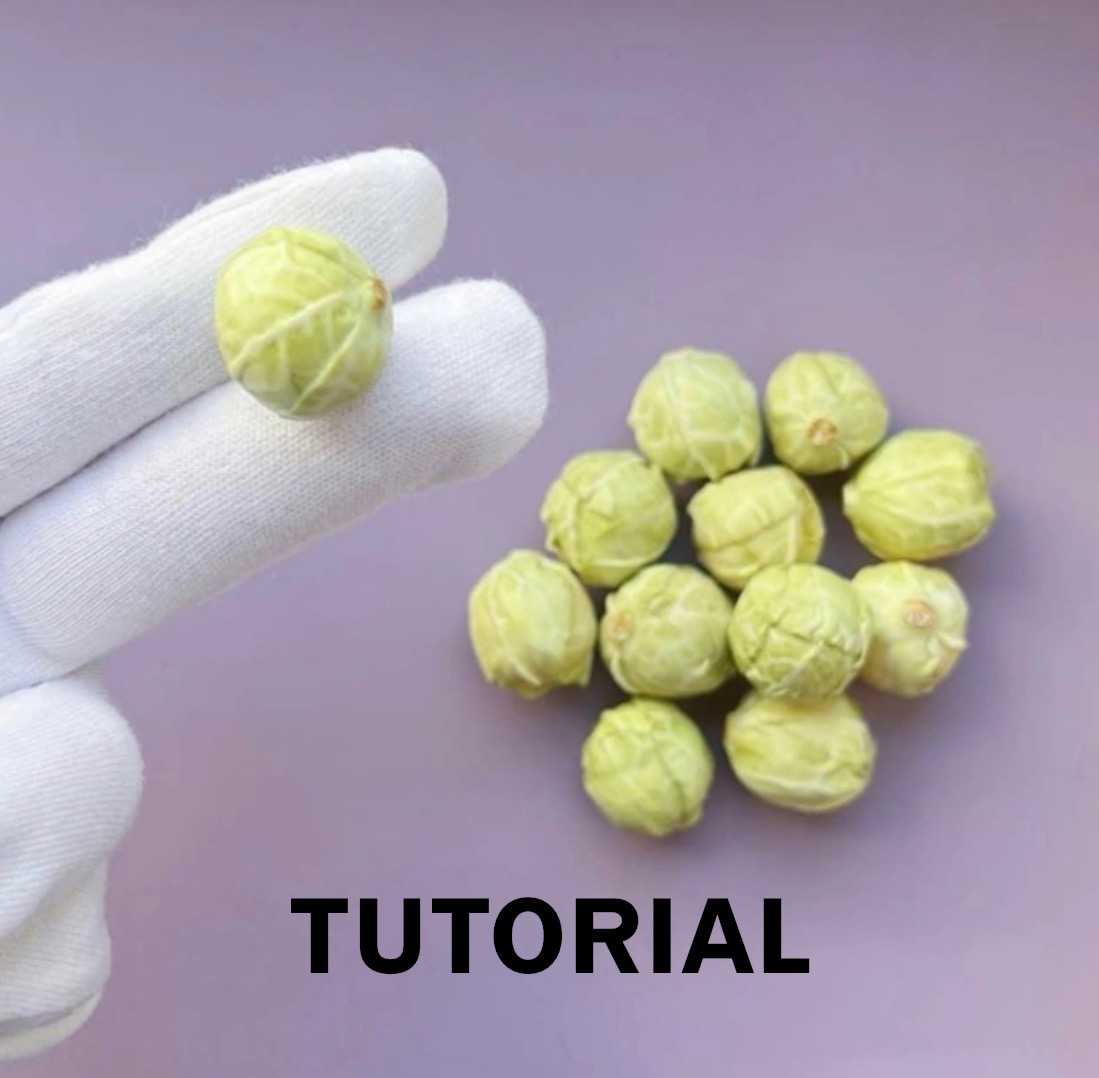 Miniature cabbage. TUTORIAL polymer clay. Miniature food. Mi | Inspire ...